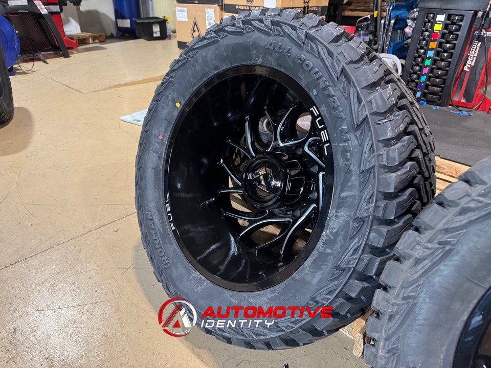 20" Fuel D741 Runner Dually Wheels 33" MT Tires 8x200 19+ Dodge Ram ...