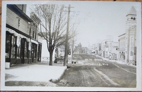 Clintonville, WI 1907 Realphoto Postkarte: Main Street - Antigo ...