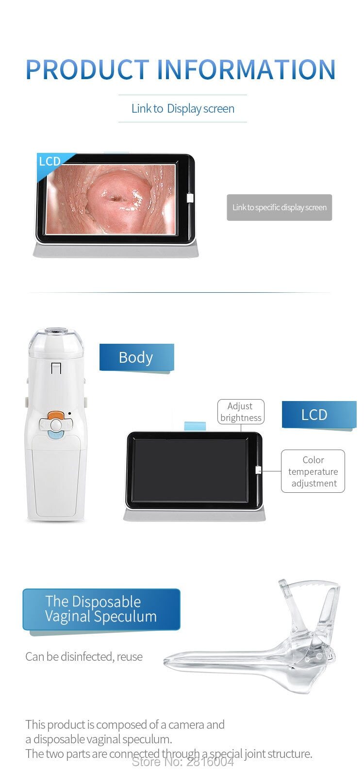 Digital Video Electronic Mini Colposcope FA2 3000 000 Pixels with ...