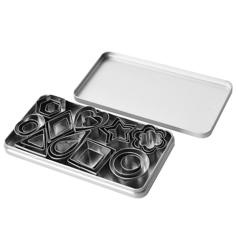 Mini Cookie Cutter Shapes Set - 30 Small Metal Molds to Cut Out Pastry ...
