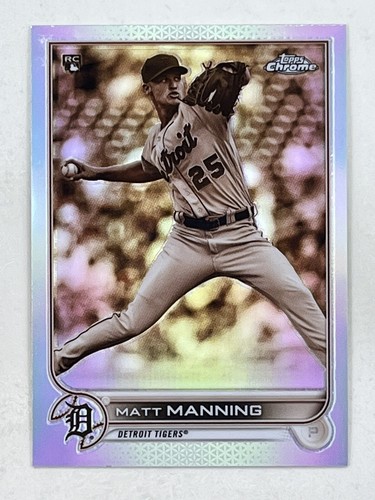 Matt Manning 2022 Topps Chrome Sepia Refractor RC #57 MLB Tigers ...