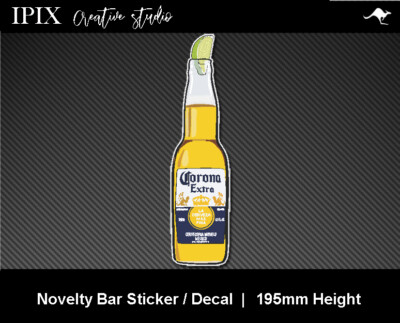 CORONA BEER BOTTLE DECAL | STICKER | BAR | NOVELTY | MAN CAVE | 195MM ...