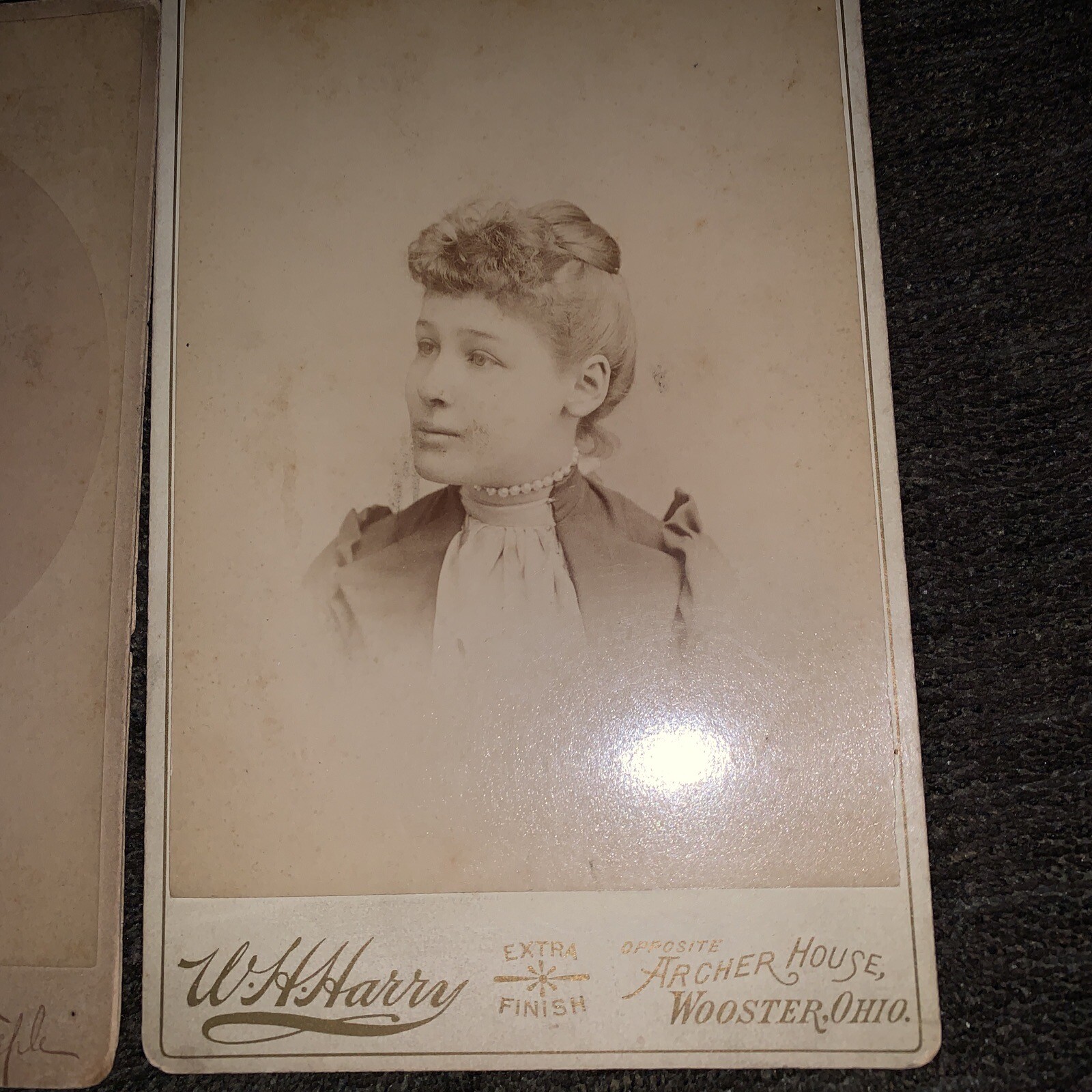 Lot 2 Antique Cabinet Card Woman Girl | eBay