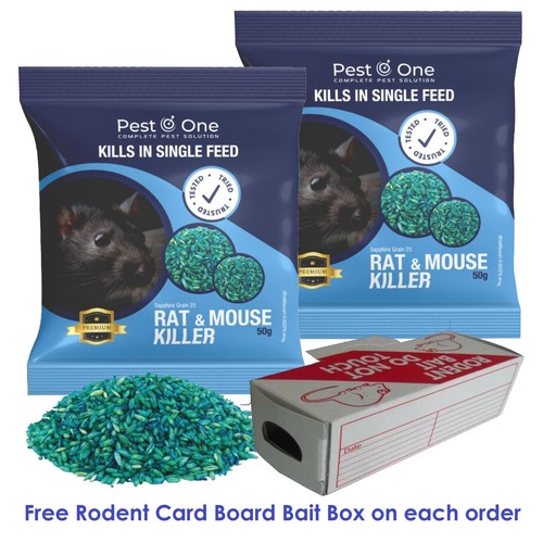 Rat & Mouse Killer Poison Grain Bait Strong Poison Sachet Kills Mice ...