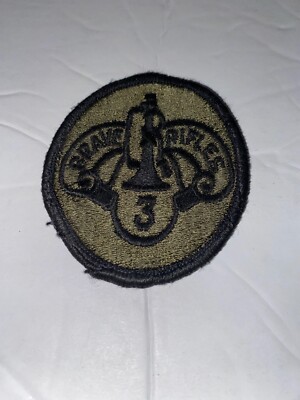 US Army 3rd Armored Cavalry Regiment Patch "Brave Rifles" Green / Black ...