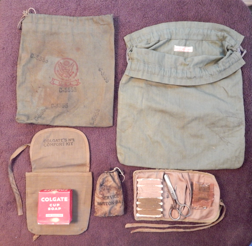 WWII U.S. Army, Soldier’s Grooming Kit Bags, COLGATE’S COMFORT KIT ...