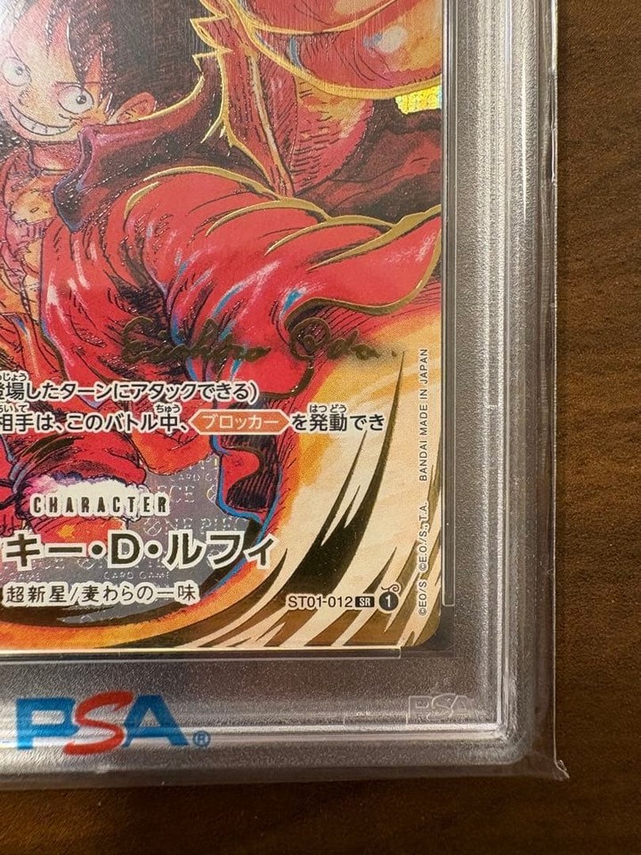 PSA 10 Monkey D. Luffy ST01-012 Eiichiro Oda Signed One Piece Card ...