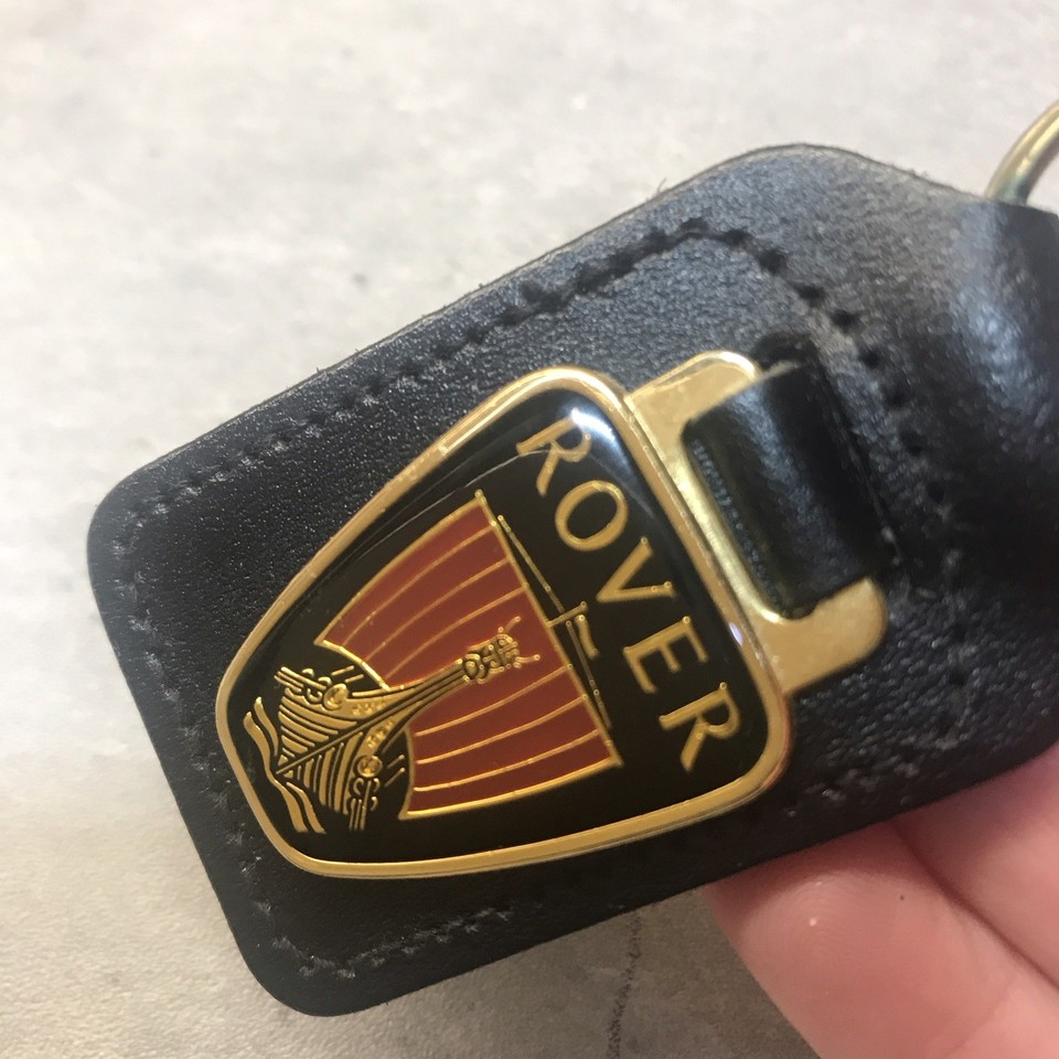 Rover Leather / Enamel Car Key Ring /Fob with Ring Bristol Street ...