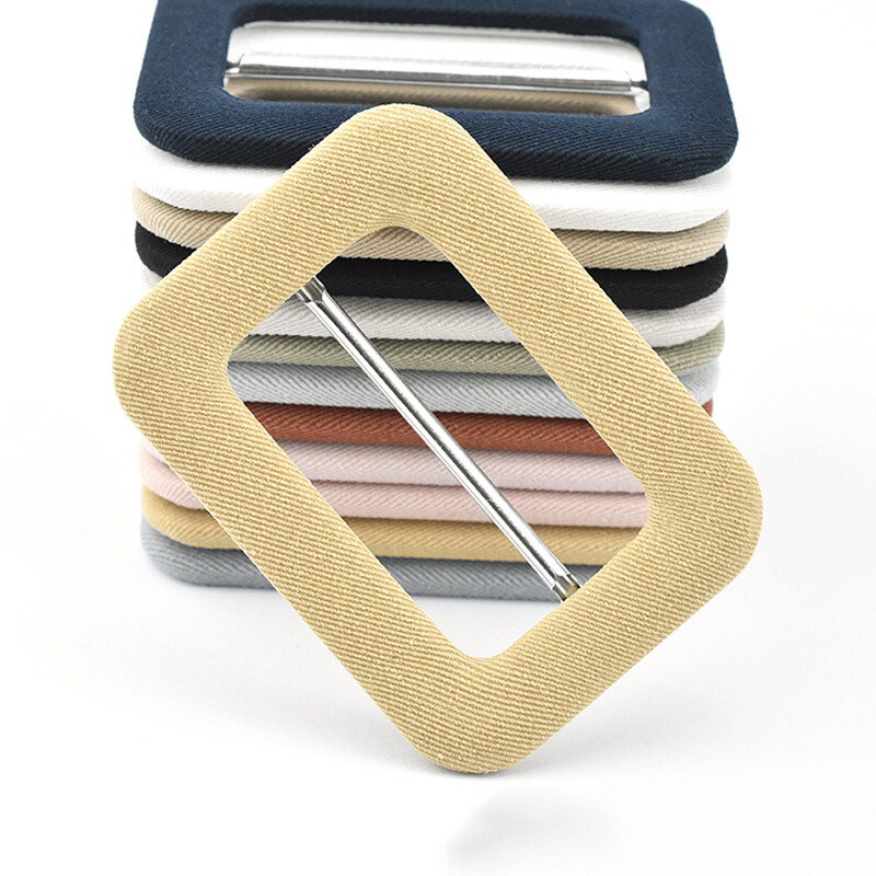 2pcs Fabric Covered Square Slide Buckle for Trench Coat Jacket Belt ...
