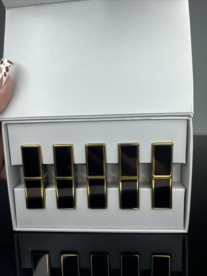 Tom Ford Mini Deluxe Lip 5 Set Ea .03 Oz/1g Color 16/100/01/80/15 Free ...