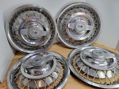 1962-1963 Chevy Corvair 14" Wire Wheel Covers Hubcap SET of 4 USED ...