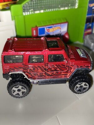 Hot Wheels Hummer TM GM Metallic Red With Flames Color diecast Car No ...