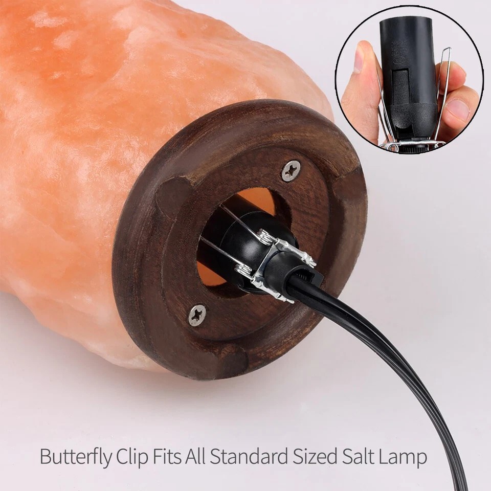 Salt Lamp Cord Replacement with Bulb & Switch, Power Cord for Crystal ...