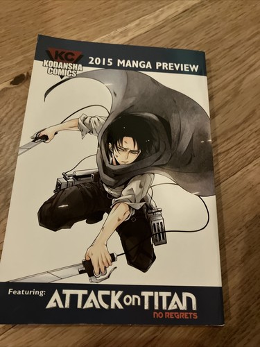 2015 Manga Preview Book Featuring: Attack On Titan No Regrets Kodansha ...