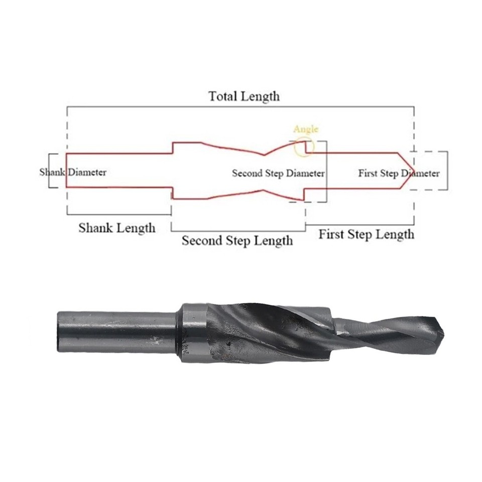1piece Degree Counterbore Spiral Step Drill Bit For Metal ...