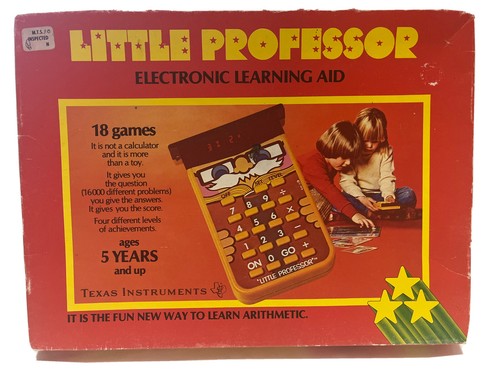 Little Professor Calculator Math Electronic Learning Texus Instruments ...