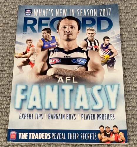 AFL PRE SEASON 2017 RECORD AFL Fantasy Patrick Dangerfield Cover | eBay ...