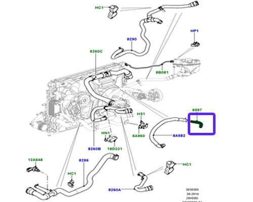 GENUINE LAND ROVER WATER PUMP CONNECTOR EVOQUE LR2 DISCOVERY SPORT ...