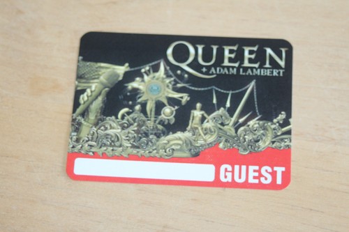 Queen Adam Lambert - 1x Backstage Pass Unused - FREE SHIPPING - Guest ...