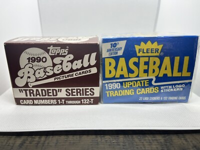 1990 Topps Traded & 1990 Fleer Update 💎 COMPLETE SETS 💎 | eBay