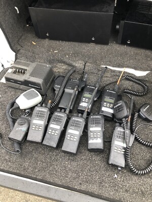 Lot Of 9 Mixed Radios Motorola HT1250 x 7 & HT 1000 & Visar & Mic's ...