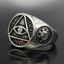 Men's All-Seeing-Eye of Providence God Pyramid ILLUMINATI Stainless ...
