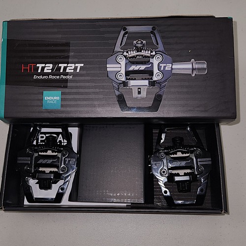 HT Components T2-SX Pedals - Dual Sided Clipless w/ Platform Black OPEN ...