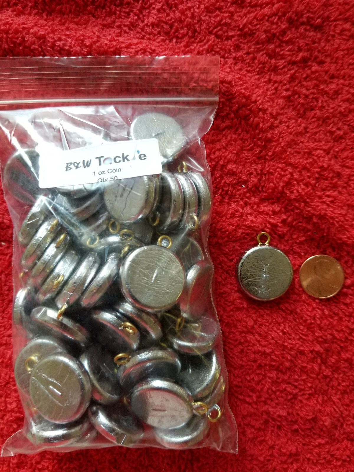 50 PCS ROUND FLAT COIN RIVER SINKERS 1 OZ | eBay