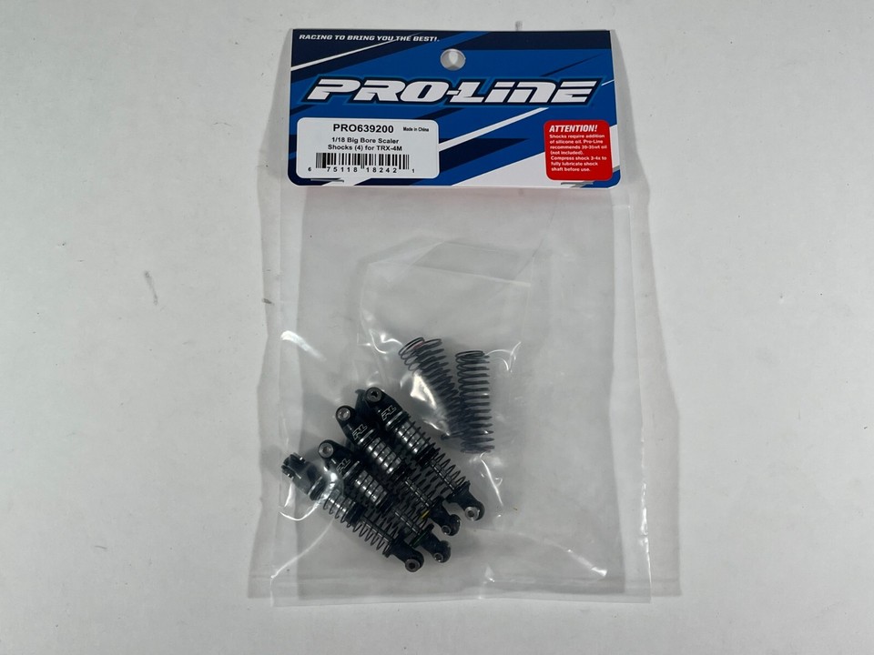 4x NEW Pro-Line Big Bore Scaler Shocks for 1/18 Traxxas TRX-4M TRX4M ...
