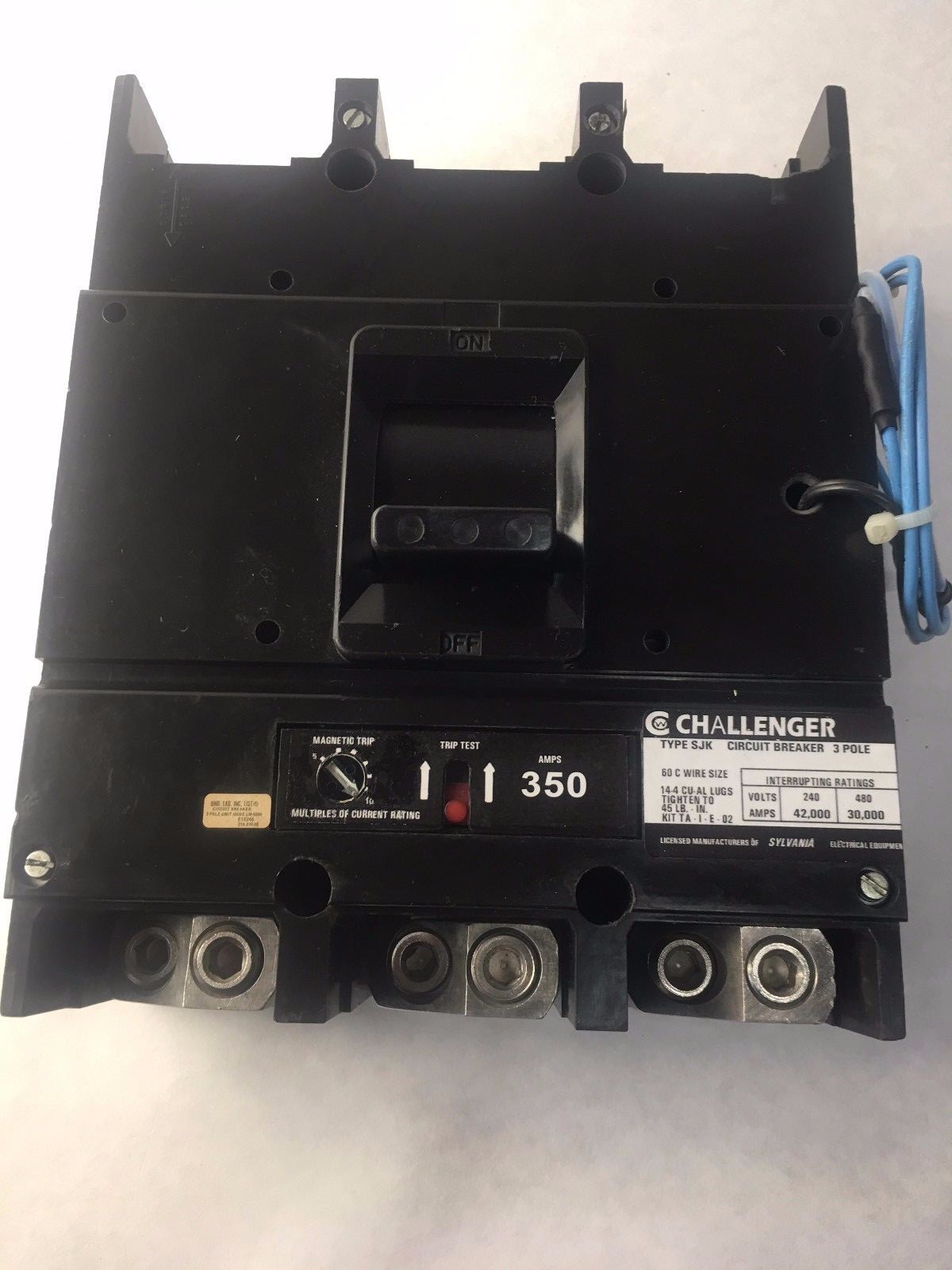 SJK-3C-350 Challenger Sylvania Circuit Breaker 350A HSJK | eBay