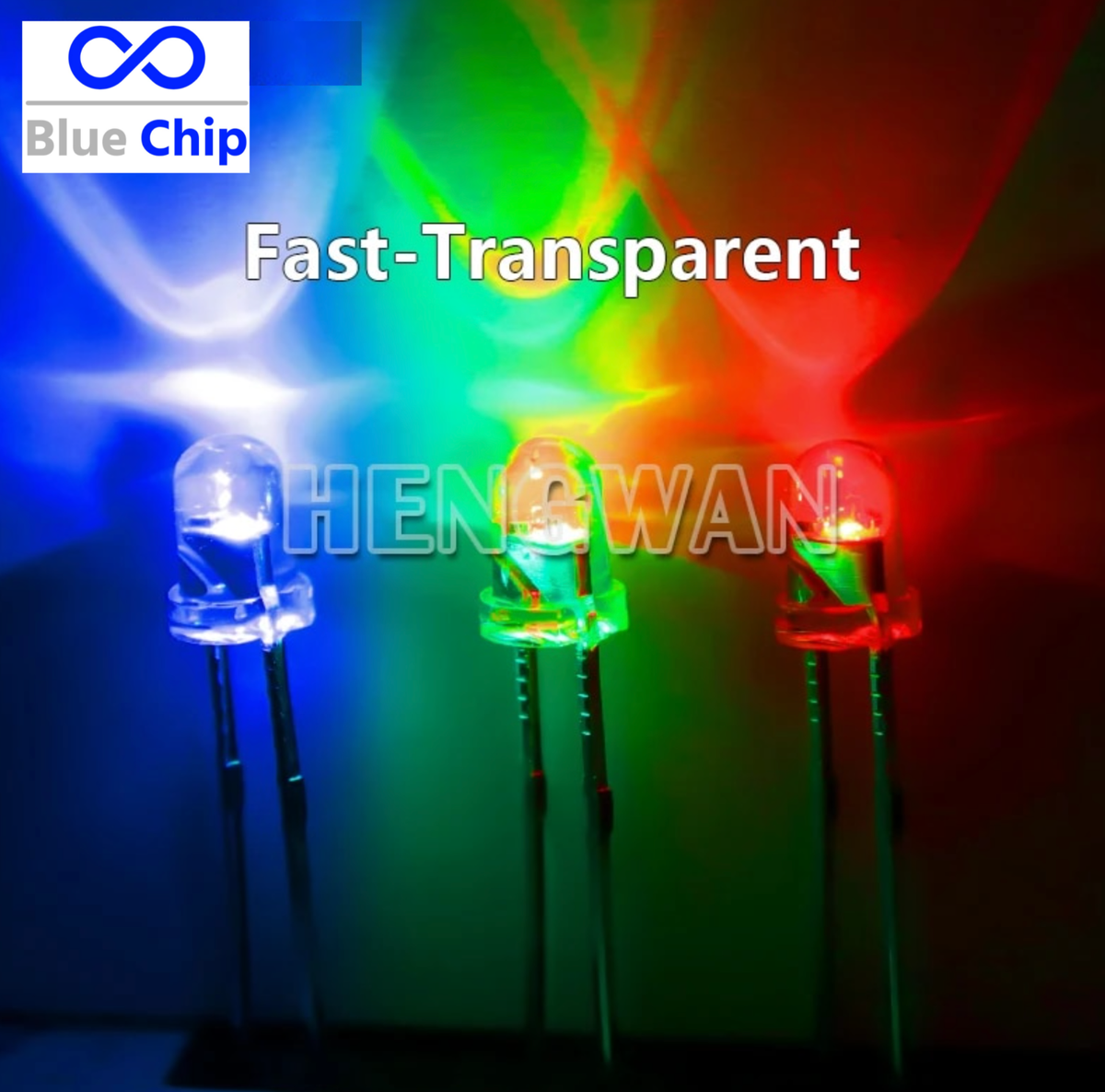 50 Pack Blinking LEDs 50-Pack 5mm Blue Self-Flashing LED Diodes - Clear ...