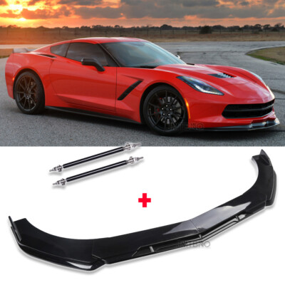 For Chevrolet Corvette C7 ZR1 Front Lip Bumper Spoiler Splitter Chin ...