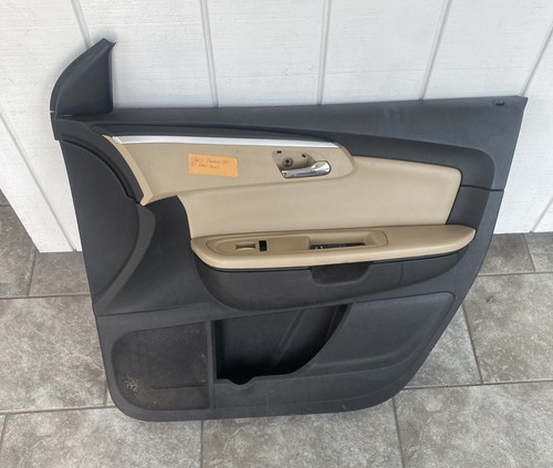 09-11 Traverse Front Interior Door Trim Panel Black and Tan Passenger ...