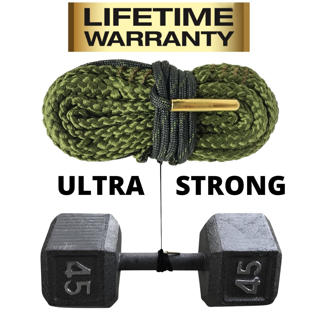 9mm gun cleaning kit snake barrel bore rope supplies universal pistol ...