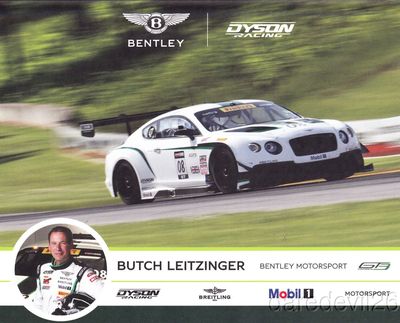 2014 Butch Leitzinger Dyson Racing Bentley Continental GT3 SCCA PWC ...