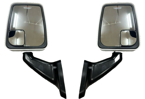 Velvac Rv White Mirror Head Black Base Class A RV Mirror Set - Non ...