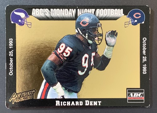 1993 Action Packed Monday Night Football #32 Richard Dent Chicago Bears ...