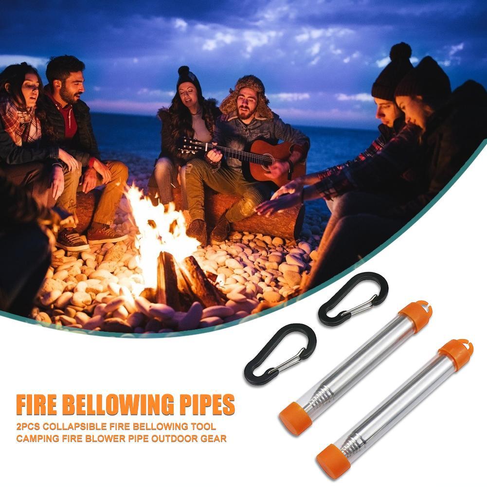 Bellowing Tool for Starting Fire Stainless Steel Camping Fire Blower ...