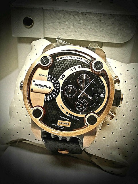 Diesel Mr. Daddy DZ7261 57mm Gold-Tone Stainless Steel Case with Black ...