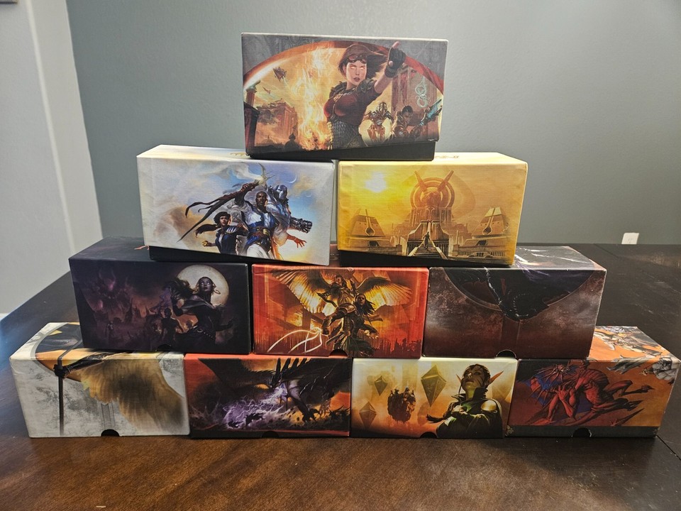 MTG Empty Fat Pack Lot #2 of 19 (10 different boxes) Variety Vintage ...