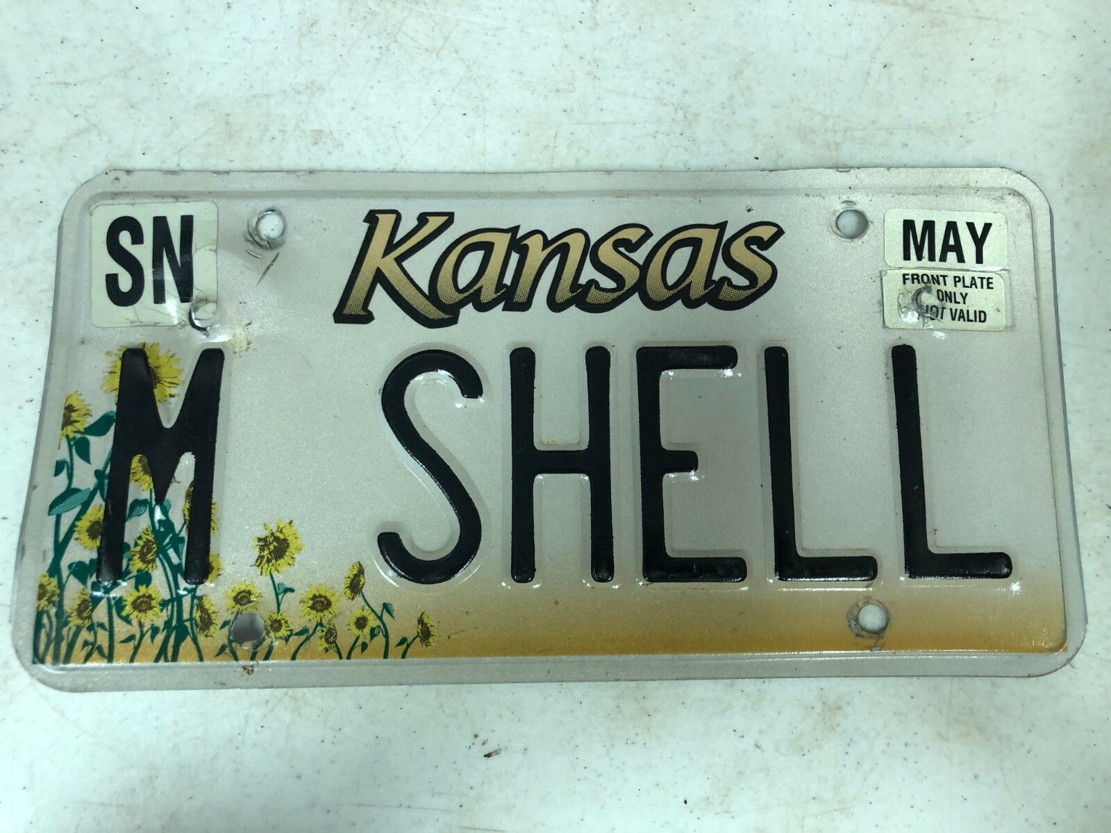 Expired May KANSAS Shawnee County License Plate M-SHELL | eBay