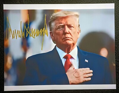 Donald Trump Autograph, signed with his signature Gold Marker In Person ...