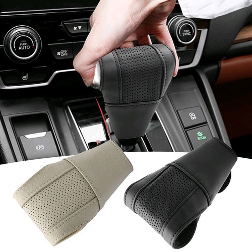 Car Gear Shift Cover Leather Shift Lever Cover Shifter Knob Protector ...