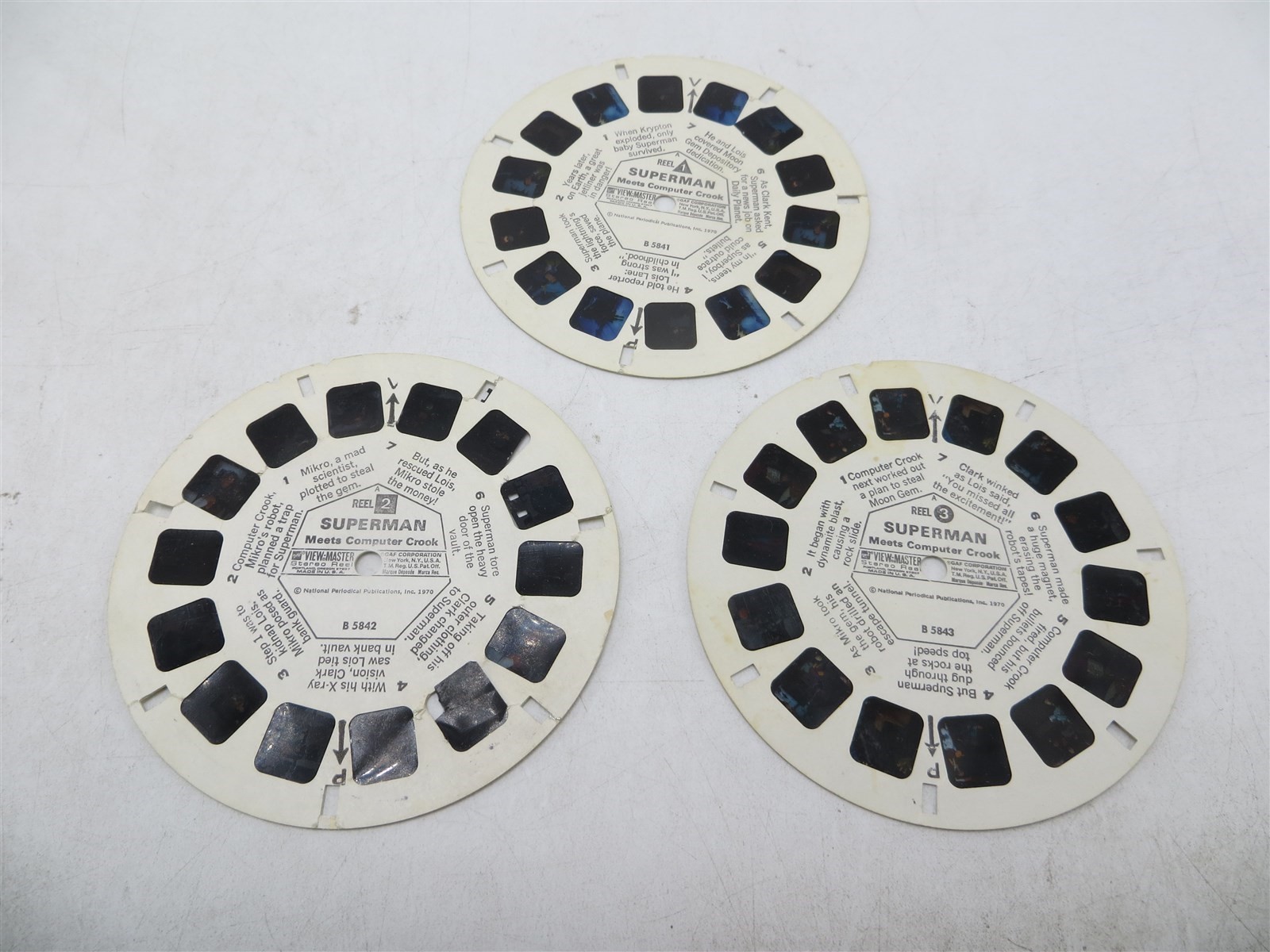 View-Master B584, Superman Meets Computer Crook, Children's 3 Reel Set ...