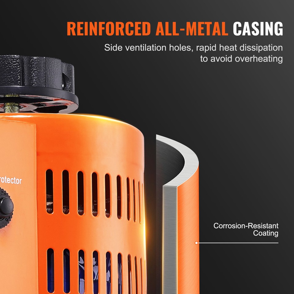 10A Variac Transformer Variable 1000VA AC Voltage Regulator Metered 0 ...