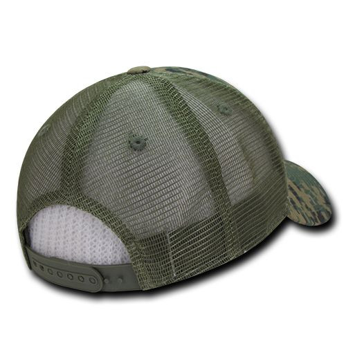 MCU Camo Cotton Mesh Structured Low Crown Curved Trucker Baseball Ball ...