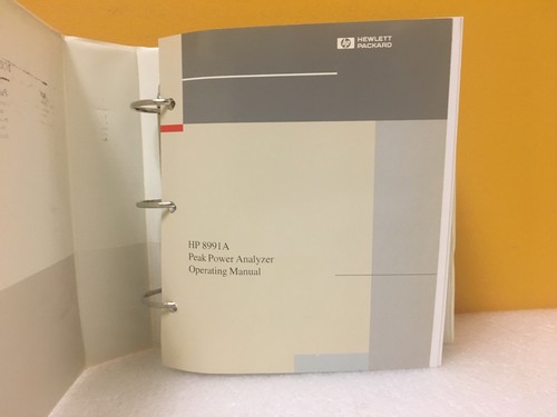 HP / Agilent 08991-90001 8991A Peak Power Analyzer Operating Manual | eBay