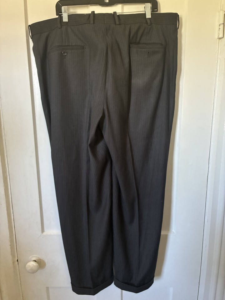 Caravelli 3-Piece Mens Suit Jacket Gray Pinstripe 46 L 40 W | eBay