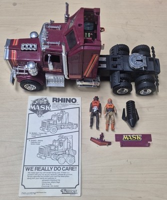 Rhino M.A.S.K. MASK 1985 Kenner Vintage Complete W Paperwork Long Masks ...
