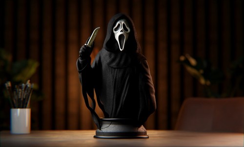 Ghostface Bust 10cm 12k resin – Scream Movie Horror Villain Collector’s ...